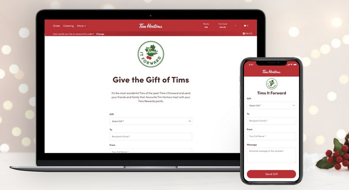 Tims It Forward to surprise family and friends with Tim Hortons gifts ...
