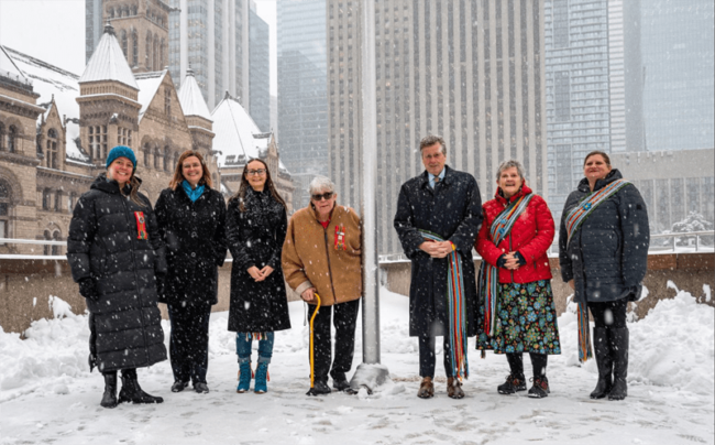 City of Toronto raises Métis flag at City Hall to honour Louis Riel Day ...