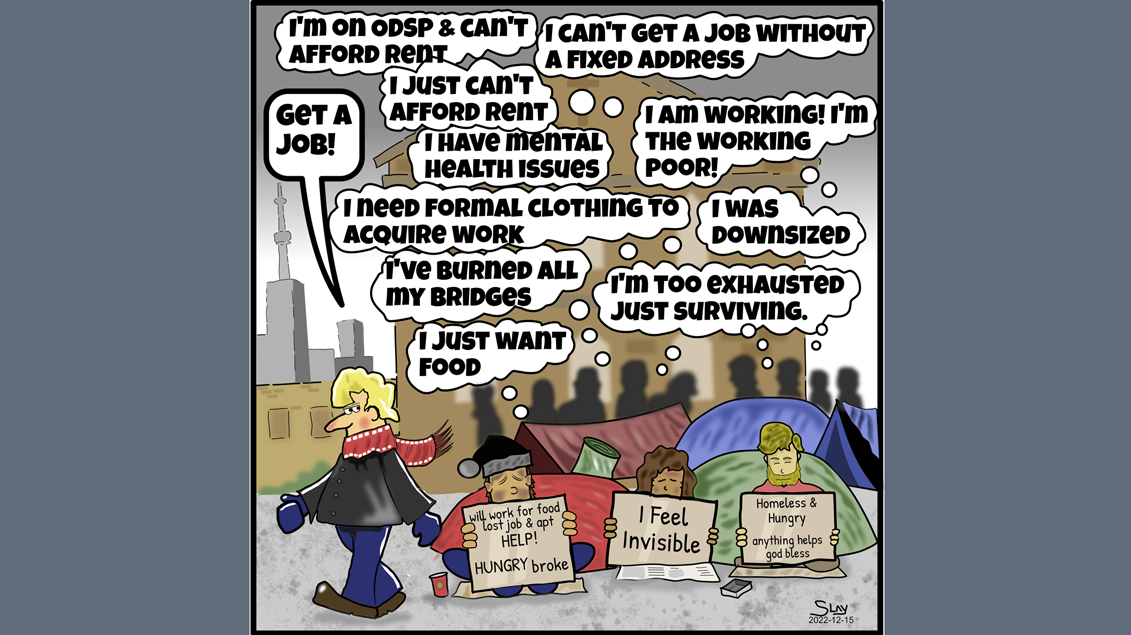 Views From The 6ix cartoon - Homelessness - Toronto Times