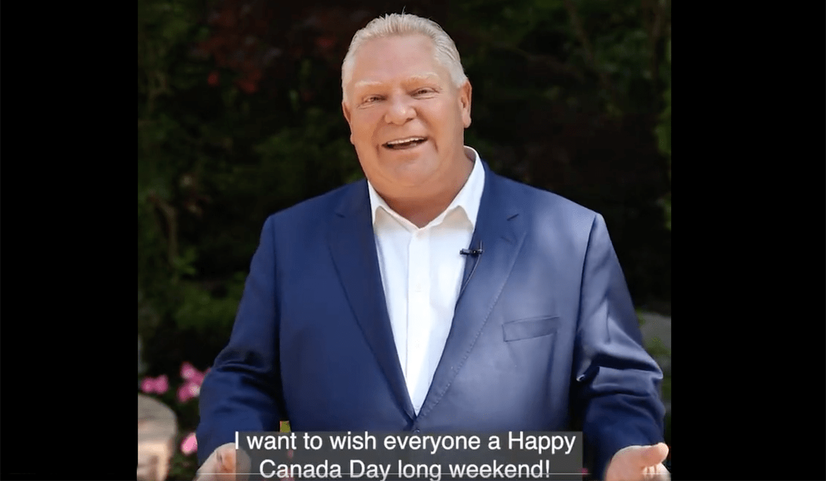 Premier Doug Ford shares a Canada Day Message - Toronto Times