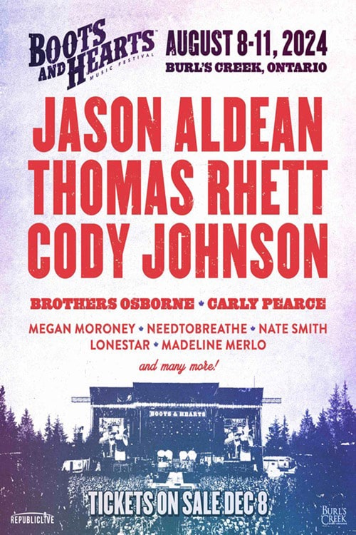 2024 Boots & Hearts Festival headliners announced