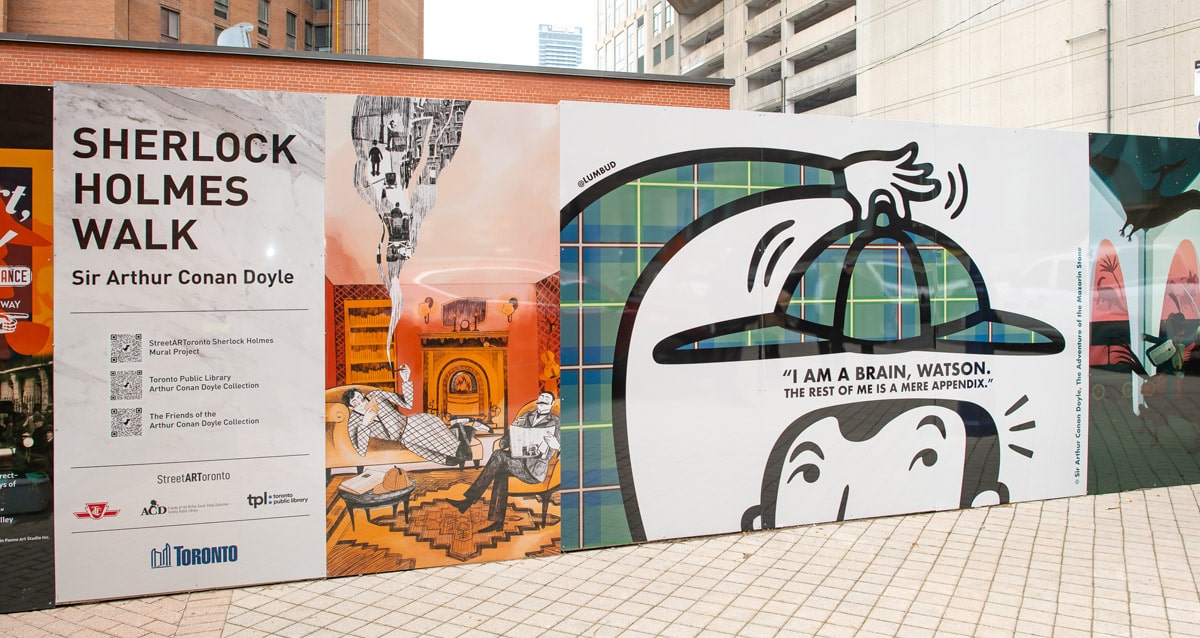 Gigantic Sherlock Holmes mural unveiled at a Toronto Public Library ...