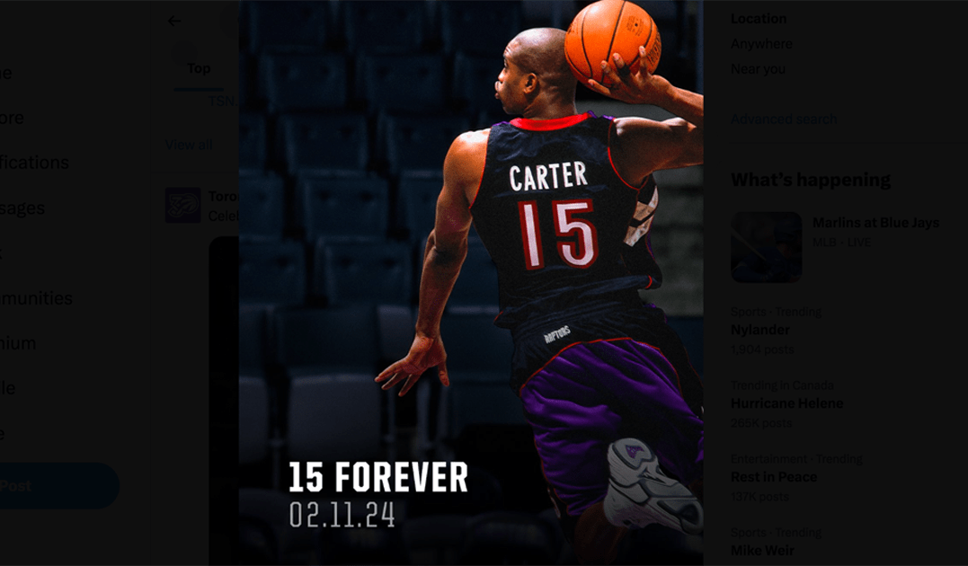 Vince Carter's #15 will be retired, jerseys crop up across city ...