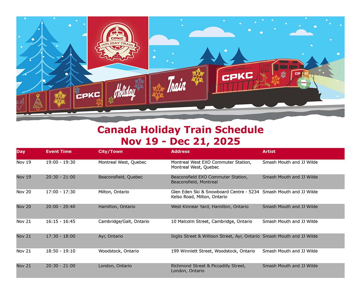 CPKC 2025 Holiday Train Stops in Toronto on November 29 - Toronto Times